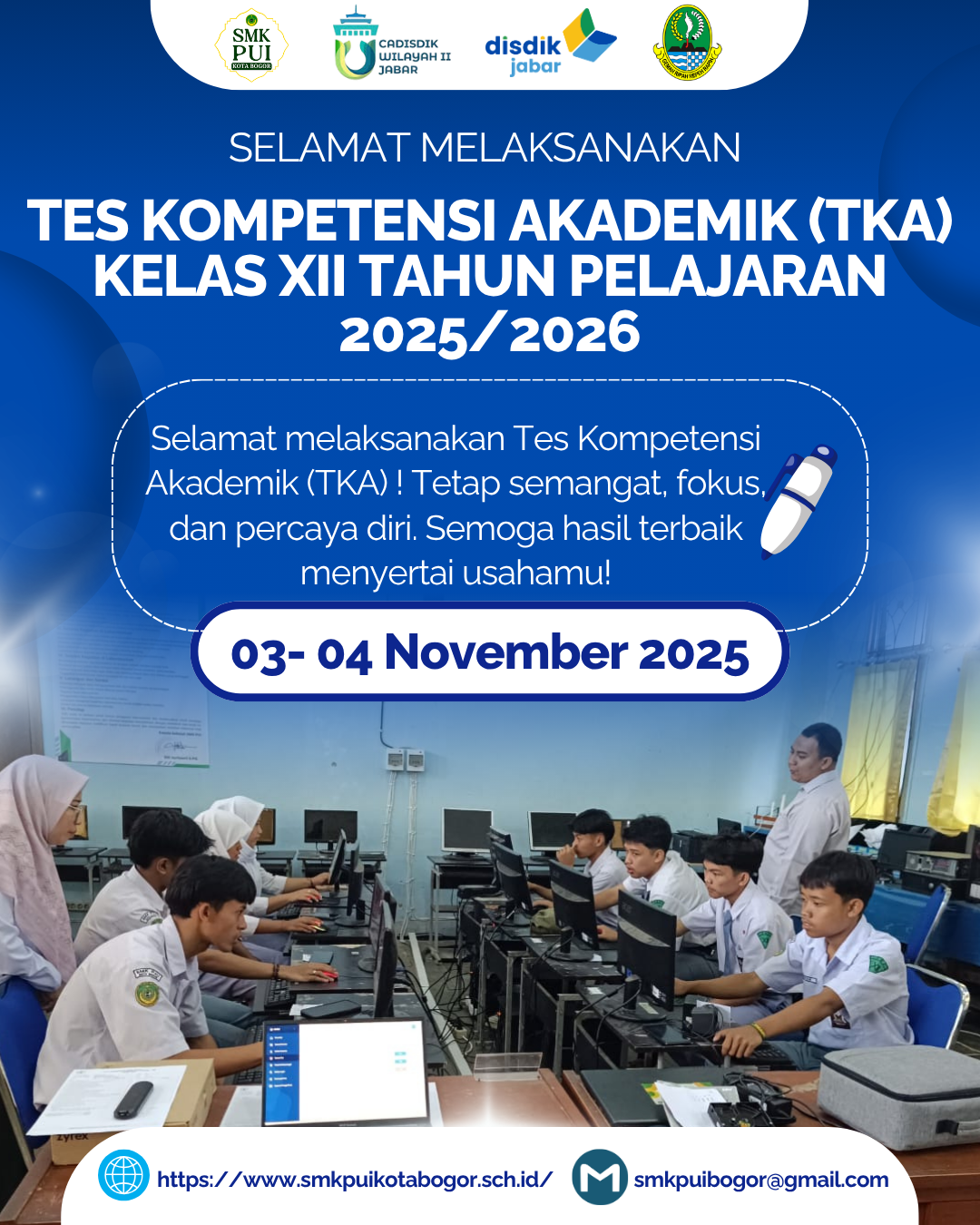 Berita - Pelaksanaan TKA Tahun 2025/2026 - SMK PUI KOTA BOGOR